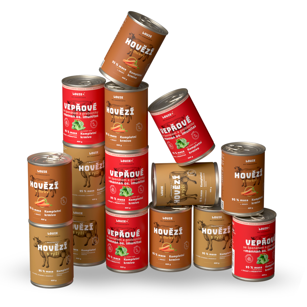 Konzervy pro psy – přirozená a kompletní strava | LOUIE – LOUIE CZ